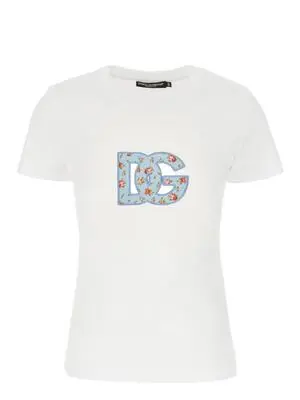 Dolce & Gabbana DOLCE & GABBANA Floral DG Logo T-Shirt Multicolor