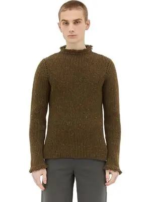 Burberry Fringed Wool Sweater - Brown