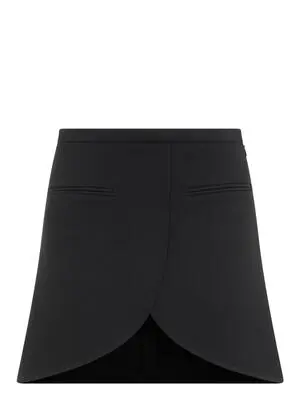 COURREGES Ellipse Twill Mini Skirt - Black