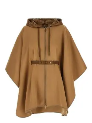 Moncler Detachable Hooded Cape - Cream