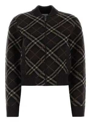 Burberry BURBERRY Embroidered Stretch Wool Blend Cardigan Multicolor