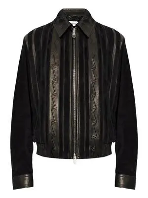 Versace Jackets Leather Jackets - Black