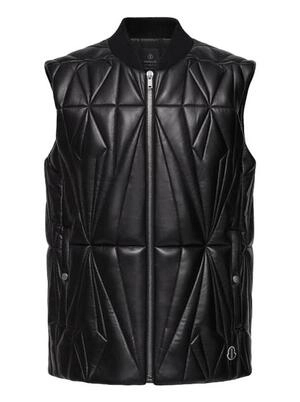 Moncler Leather Jacket - Black