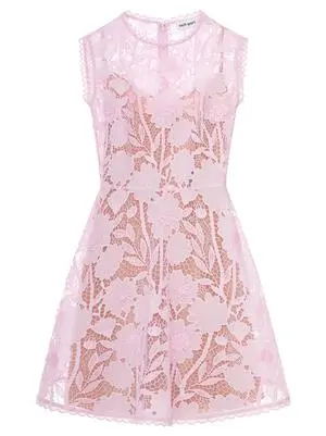 SELF-PORTRAIT Lace Mini Dress - Pink