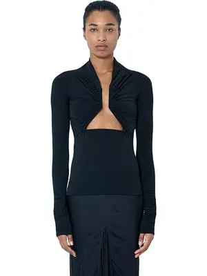 RICK OWENS RICK OWENS Jersey LS Prong Top