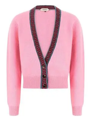 Versace Wool And Cashmere Cardigan - Pink