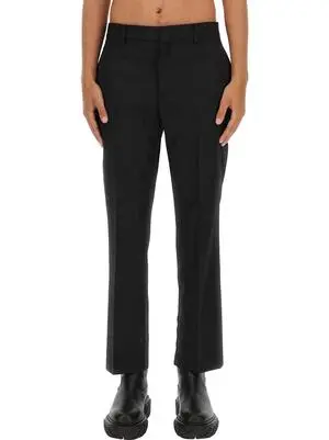 Off-White Virgin Wool Slim Fit Trousers - Black