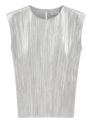 FORTE_FORTE FORTE FORTE Sleeveless Top With Irregular Pleating Multicolor