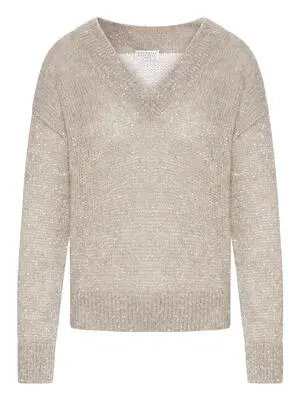 Brunello Cucinelli Sequin Sweater - Tan