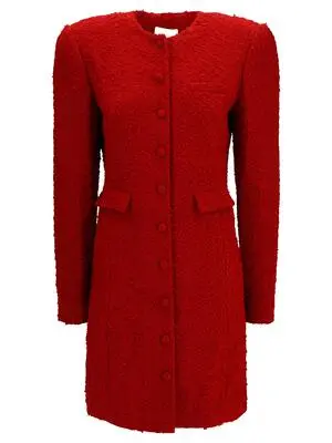 Magda Butrym Short Bouclé Dress - Red