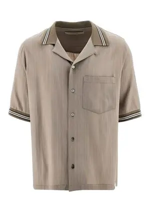 GOLDEN GOOSE Journey` Short Sleeves Boxy Shirt - Multicolor