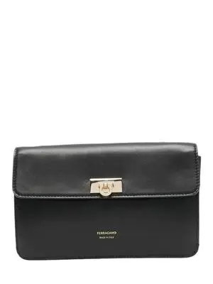 FERRAGAMO Gancini Flap Mini Bag - Black