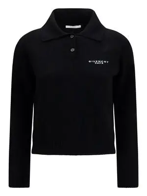 Givenchy GIVENCHY Wool And Cashmere Polo Sweater Black