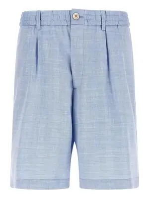 Brunello Cucinelli Chevron Bermuda Shorts - Blue
