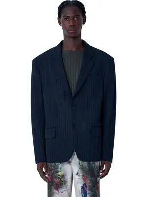 Acne Studios Acne Studios Men Single-Breasted Blazer Blue
