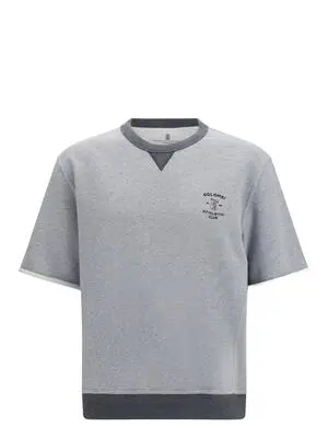 Brunello Cucinelli Melange Fabric T-shirt - Gray