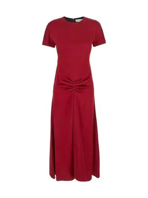 Victoria Beckham VICTORIA BECKHAM Crewneck Midi Dress Multicolor