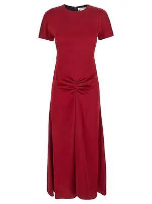 Victoria Beckham Crewneck Midi Dress - Multicolor