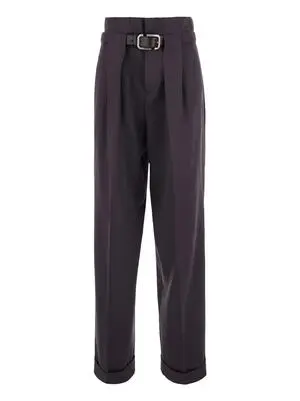 Attico ATTICO Wool Pleated Pants Multicolor