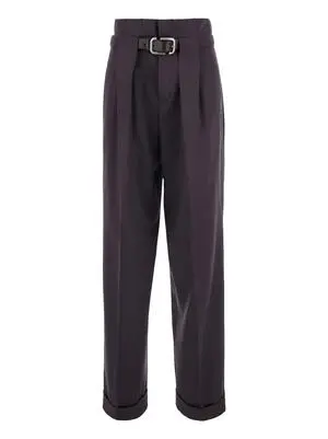 Attico ATTICO Wool Pleated Pants Multicolor