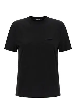 Jacquemus Le T-shirt Gros-grain - Black