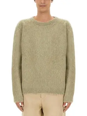 LEMAIRE Brushed Wool Sweater - Gray