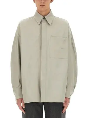 Bottega Veneta Cotton Twill Over Shirt - Gray