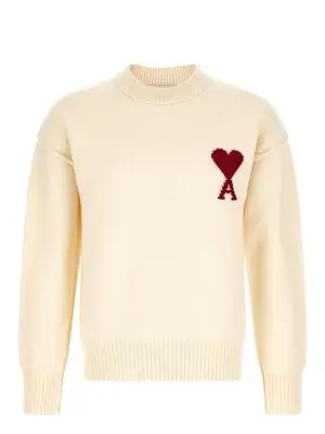 AMI Paris AMI PARIS Ami De Coeur Virgin Wool Sweater Red
