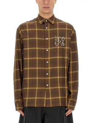Palm Angels Monogram Shirt - Brown
