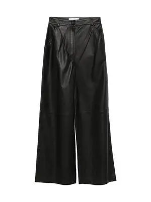YVES SALOMON Straight Trousers - Black