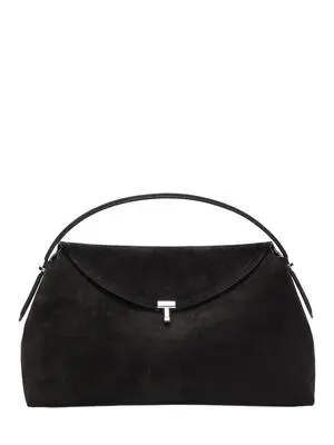 TOTEME T-lock Suede Bag - Brown