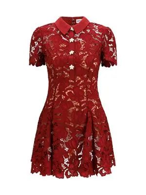 SELF-PORTRAIT Short Lace Dress - Multicolor