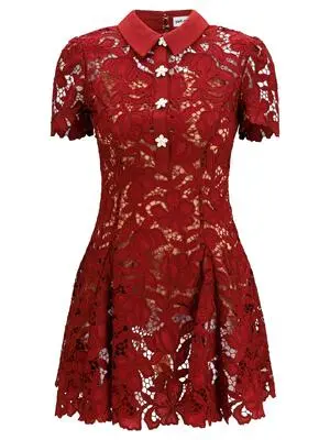 SELF-PORTRAIT Short Lace Dress - Multicolor