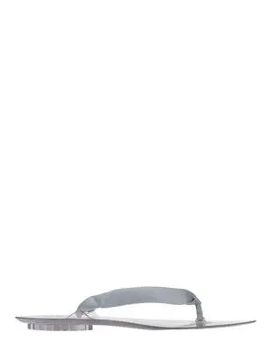 Alaïa Fabric Thong Slippers - Silver