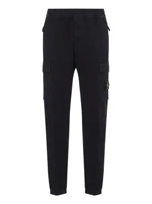 Stone Island Cotton Cargo Pants - Black