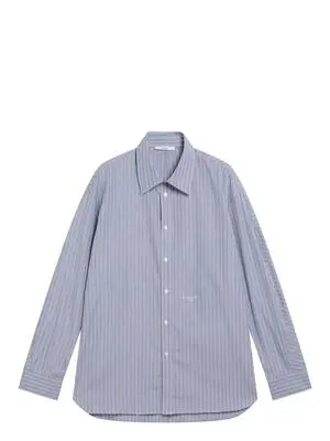 Givenchy White/ Striped Poplin Shirt - Blue
