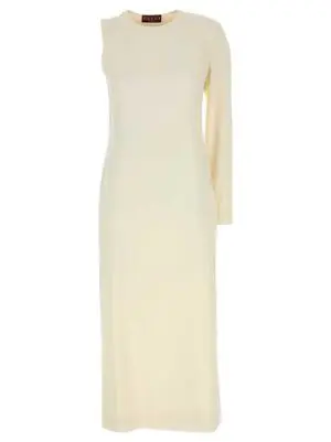 Gucci Sable One-shoulder Dress - White
