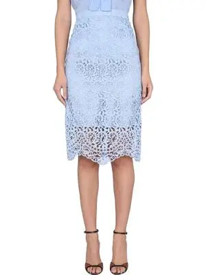 Burberry Lace Midi Skirt - Multicolor