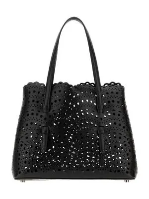 Alaïa Leather Mina 25 Handbag - Black