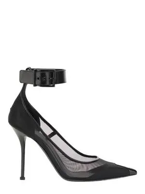 Alexander McQueen Punk Pumps With Strap - Black