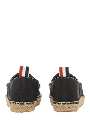 Thom Browne Varsity Penny Espadrille - Black