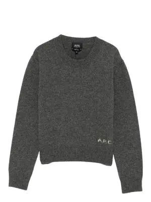 A.p.c. A.P.C. Wool Intarsia-Knit Pullover Gray