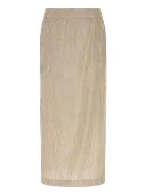 Peserico Lamé Thread Skirt - Cream