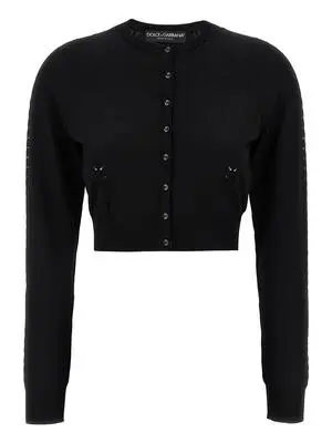 Dolce & Gabbana Viscose Blend Cardigan - Black