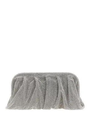 Benedetta Bruzziches Rhinestone Mesh Clutch - Silver