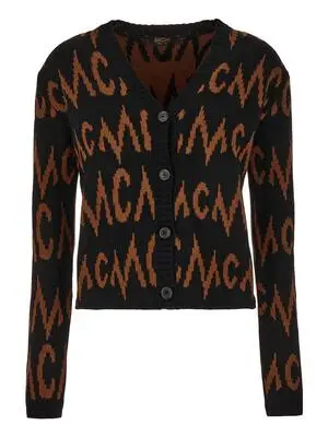 Mcm Graphic Print V-neck Cardigan - Multicolor