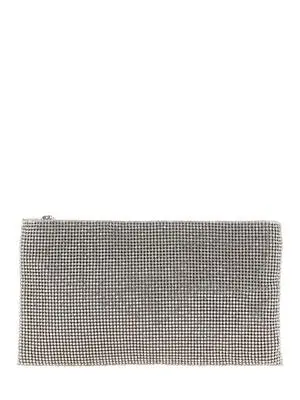 Benedetta Bruzziches Rhinestone Mesh Clutch - Silver