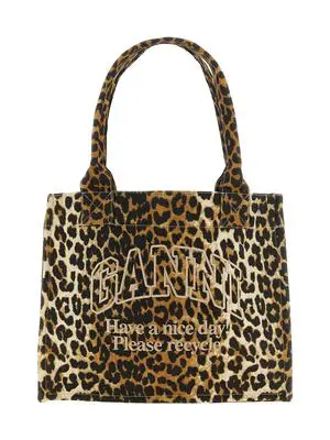 GANNI Ganni Women 'Leopard' Large Shopping Bag Brown
