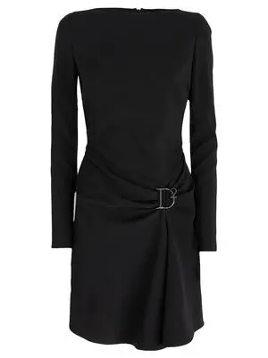 Dsquared2 Long Sleeve Ruched Dress - Onyx