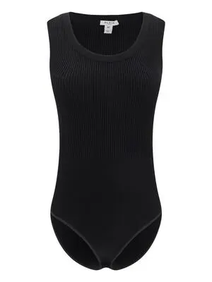 Alaïa Ribbed Bodysuit - Black